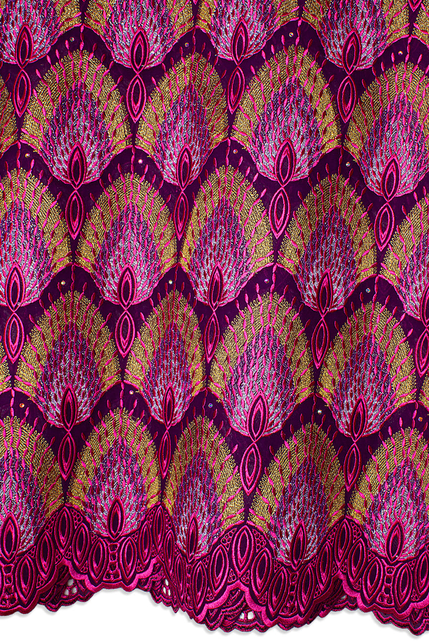 FSL734 - Stunning Fine Swiss Lace - Deep Purple & Gold – Hilton ...