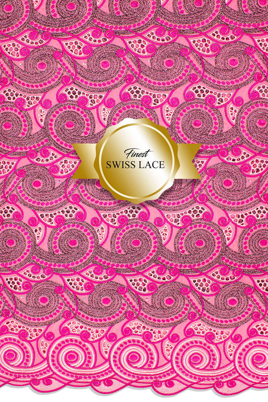 FSL654 - Stunning Fine Lace - Pink Sunset – Hilton Textiles - London